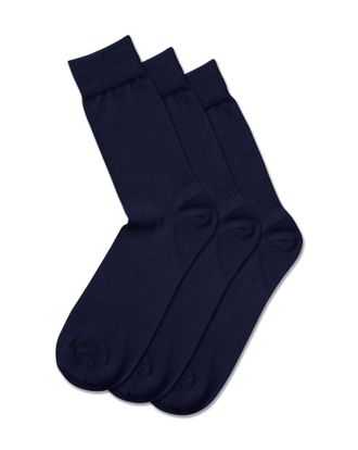CHARLES TYRWHITT 3er-Pack Socken mit hohem Baumwollanteil - Marineblau