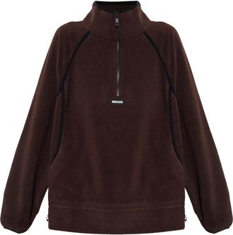 Rotate Fleece mit Taschen - - Sport - Damen - Braun - L
