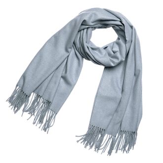 DonDon Schal Damen Winter Wollschal Winterschal gro&szlig; und flauschig 200 x 70 cm - Taubenblau