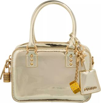 Pinko Damen Bowls Mini Kalb Spiegel Tasche, Zzlq_Gold-Antique Gold