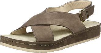 Lumberjack Lumberjack Damen Eza Peeptoe Sandalen, Beige (Taupe Cn002), 41 EU