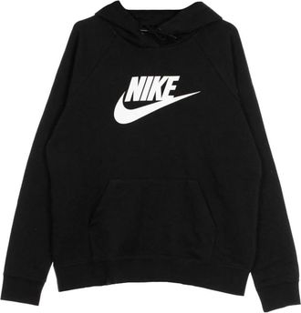 Nike Schwarz-Wei&szlig; Hoodie mit K&auml;ngurutasche - - Sport - Damen - Schwarzk - L