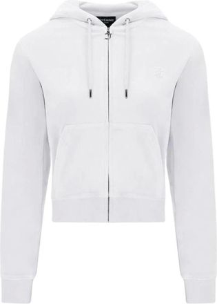 Juicy Couture Femme, Sweatshirts et sweats &agrave; capuche, Blanc, Taille: 40 FR Elegant Polyester SweaT-shirt