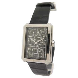 Chanel Uhr - NEUE CHANEL BOYFRIEND H6128 SAMMLER QUARZ STAHL AL - Gr. unisize - in Silber - f&uuml;r Damen