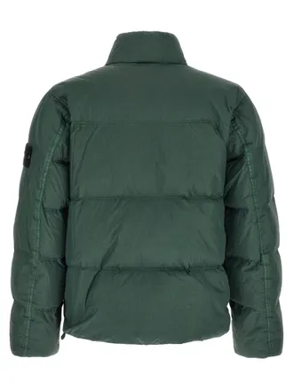 Stone Island Quilted Feather-Padded Down Jacket - Green