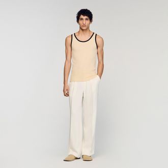 Sandro Top aus Baumwolle mit Patch