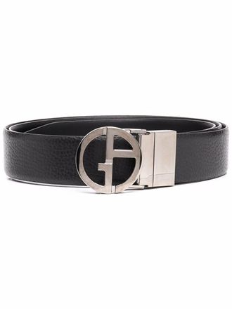 Giorgio Armani ceinture à effet grainé - Noir