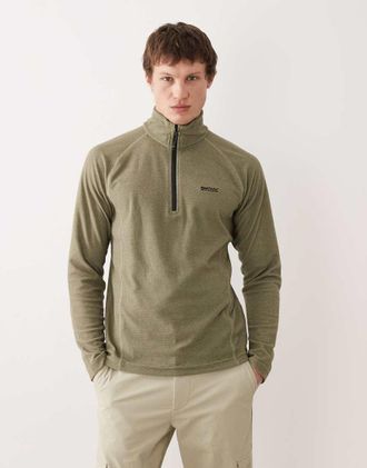 Regatta Montes - Leichtes Fleece-Sweatshirt in hellem Salbeigr&uuml;n mit kurzem Rei&szlig;verschluss