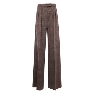 Max Mara Femme, Pantalons, Brun, Taille: 40 FR Ponza Wide Pantalons