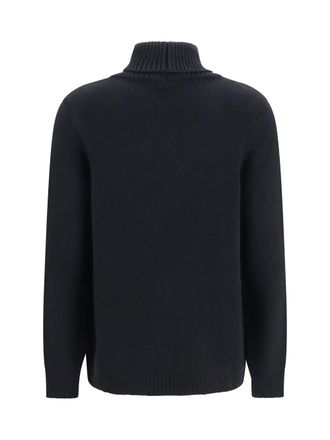 Ella Womens High Neck Sweater Nero Kashmir-Capra Hircus Kashmir/capra