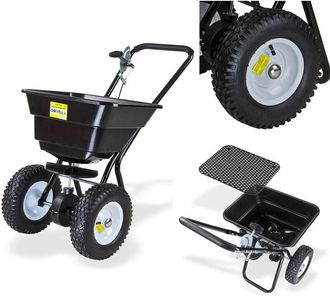 Dema Dema - Streuwagen 45 Liter Salzstreuer D&uuml;ngerstreuer Saatgutstreuer Salzstreuwagen