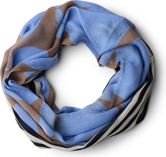 Street One Gemusterter Loop Schal bonnet blue A