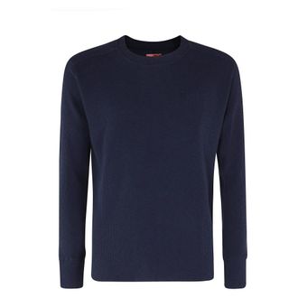Fortela Geremia Maglia in Jersey Waffle - - Knitwear - Herren - Blau - L