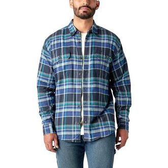 Dickies Chemise en Flanelle &agrave; Manches Longues pour Homme, Bleu, Taille XL