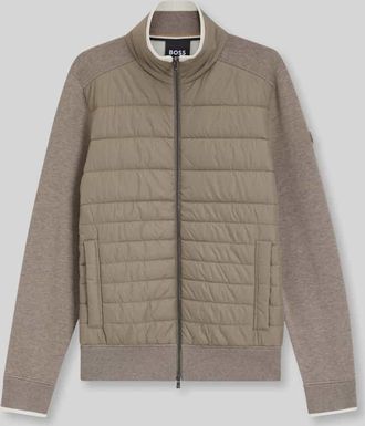HUGO BOSS Regular Fit Strickjacke aus Baumwoll-Schurwoll-Mix Modell H-Facente