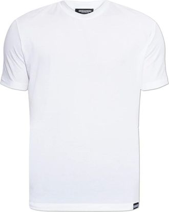 Dsquared2 Homme, Tops, Blanc, Taille: XL T-shirt lingerie &agrave; col rond
