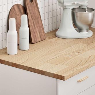 vidaXL Plan de travail de cuisine bois de ch&ecirc;ne massif rectangulaire - Vidaxl