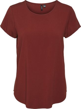 Vero Moda Damen Vmbella Ss Top WVN Ga Noos T-Shirt, Fired Brick, Small