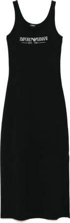 Emporio Armani robe-nuisette &agrave; logo brod&eacute; - Noir