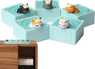 Generic Katze Statue Schreibtisch K&auml;tzchen Figur Badezimmer Dekoration Haus Geschenk 3,5 x 3 cm Gartenfigur Tierfiguren Schreibtisch f&uuml;r