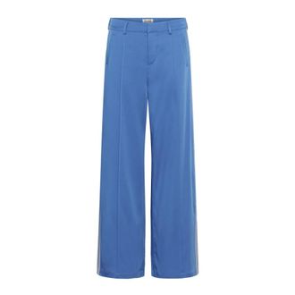 Cream Wide Hosen - - Trousers - Damen - Blau - 3XL