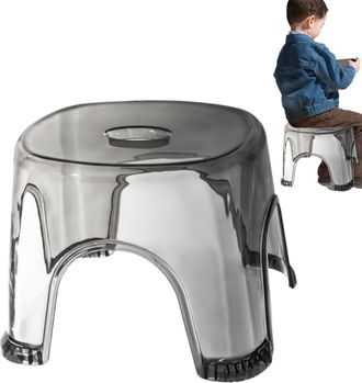 Generico Duschhocker Transparent: Duschhocker Transparent | Transparenter Fußhocker | Fußhocker Badhocker Eckbank für Bad Kleine Duschräume Eckhocker Eckhocker