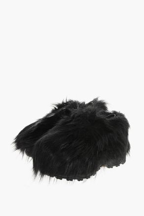 sacai Schn&uuml;rschuhe aus Kunstpelz Sacai