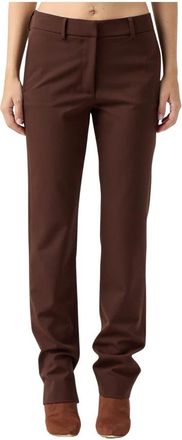 Federica Tosi Pantalone Dritto Frescolana - - Trousers - Damen - Braun - M