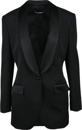 Dolce & Gabbana Femme, Vestes, Noir, Taille: 38 FR Giacca Smoking