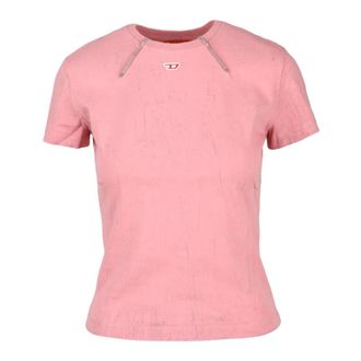 Diesel Femme, Tops, Rose, Taille: 44 FR T-shirt en coton
