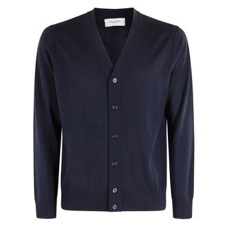 Paolo Pecora Maglia Cardigan - - Knitwear - Herren - Blau - XL