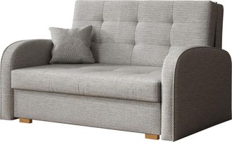 Mirjan24 Schlafsofa Viva Gold II mit Bettkasten, 2 Sitzer Polstersofa mit Schlaffunktion inkl. Kissen, Sofa, Sofagarnitur, Bettsofa, Wohnlandschaft, Farbauswah