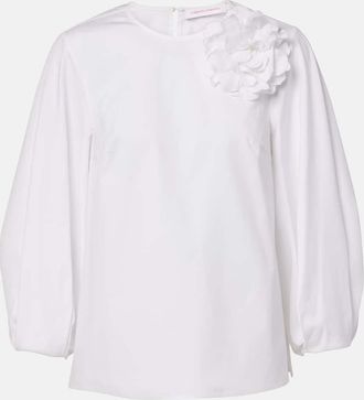 Carolina Herrera Blouse en coton m&eacute;lang&eacute;