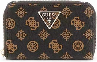 Guess Laurel SLG Medium Zip Around Wallet - - Accessories - Damen - Braun - ONE SIZE