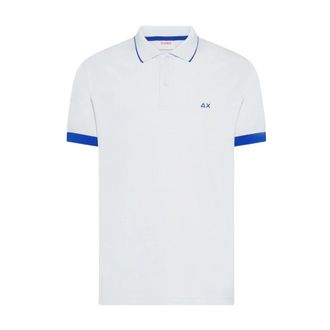 Sun 68 Polo Small Stripe Fluo - - Tops - Herren - Wei&szlig; - 3XL