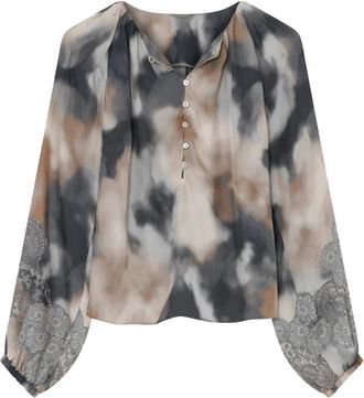 Gustav Femme, Blouses et Chemises, Multicolore, Taille: 46 FR Annebell Top lange mouw 60605