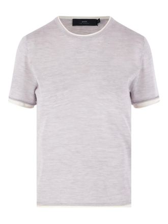 arch4 t-shirt &agrave; manches courtes et bords contrastants - Gris