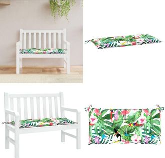 vidaXL Coussin de banc de jardin multicolore 100x50x7 cm tissu oxford - Coussin De Banc - Coussin Dext&eacute;rieur - Coussin D&eacute;coratif - Coussin Multicolores