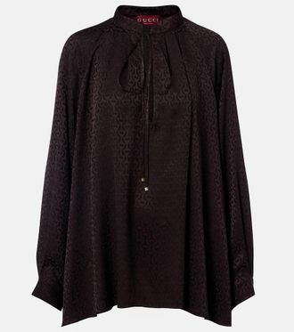 Gucci Chemise en soie imprim&eacute;e