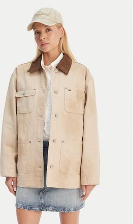 Tommy Jeans Hemdjacke Distressed Chore DW0DW22599 Beige Relaxed Fit