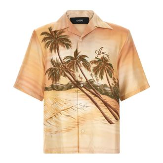 Amiri Palms Camp Shirt - - Shirts - Herren - Beige - M