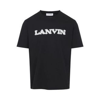 Lanvin Homme, Tops, Noir, Taille: M Shearling Cotton T-Shirt