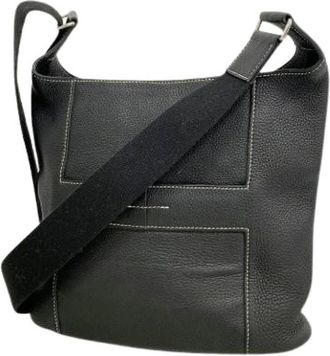 Herm&egrave;s Sac bandouli&egrave;re vintage doccasion - Femme - Pre-owned - Noir - Taille: ONE Size