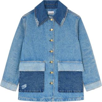 Ganni Damen, Jacken, Blau, 2XS/XSGr&ouml;&szlig;e