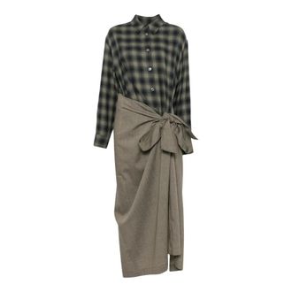Our Legacy Twisted Hemd-Kleid - - Dresses - Damen - Grau - S
