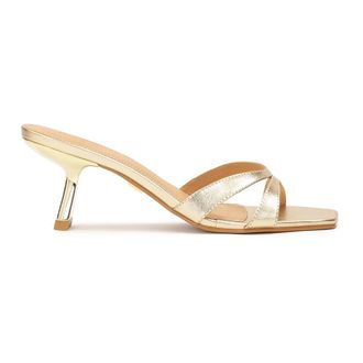 Kazar Goldene Mules mit niedrigem nicht-trivialem Absatz - - Shoes - Damen - Gelb - 38 EU