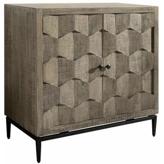 Massivmoebel24 Kommode Mango 86x46x86 grau lackiert stilm&ouml;bel 108