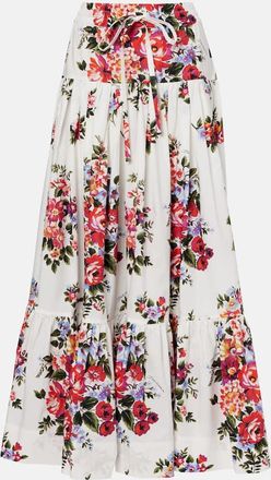 Dolce & Gabbana Maxirock aus Baumwollpopeline