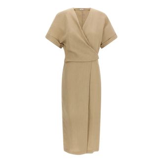 Brunello Cucinelli Femme, Robes, Beige, Taille: 42 FR Robes