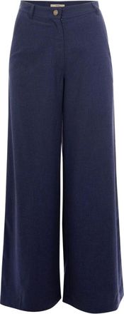 Sessun Femme, Pantalons, Bleu, Taille: 40 FR Wide Pantalons